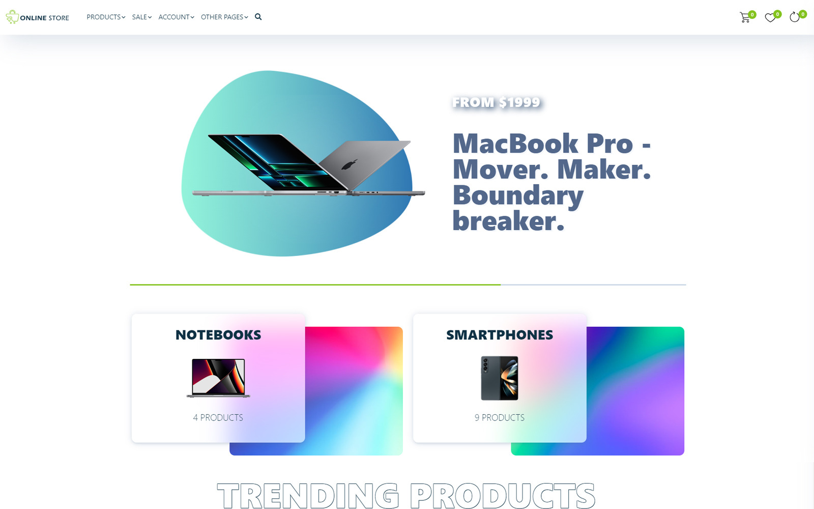 Online Store HTML Site Template #342261 - TemplateMonster