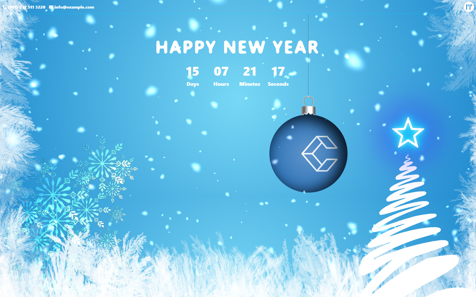 Christmas Page intro / Coming Soon / Under Construction HTML Template