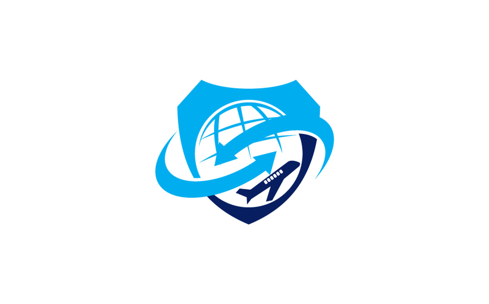 Airplane Shield Logo Identity #216662 - TemplateMonster