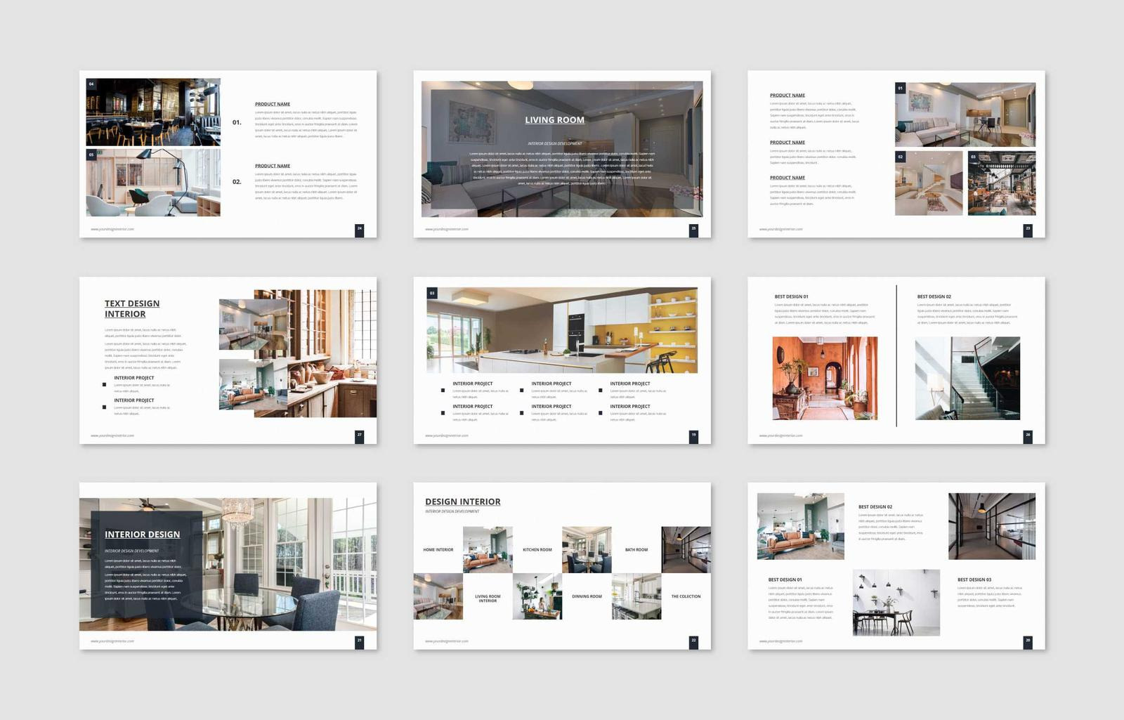 Interior PowerPoint Presentation Template - TemplateMonster