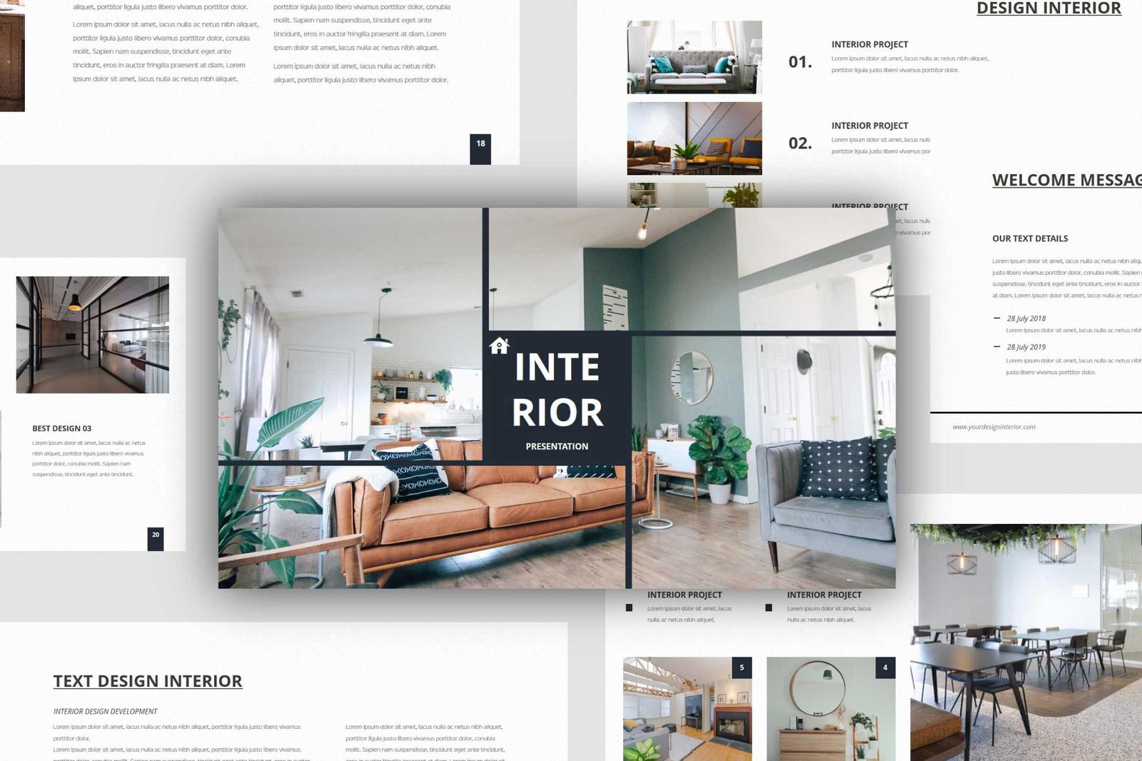 Interior PowerPoint Presentation Template - TemplateMonster