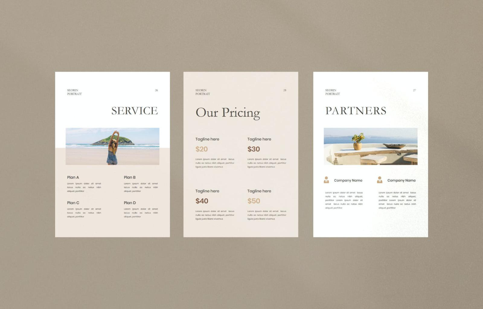 Seorin Portrait PowerPoint Presentation Templates