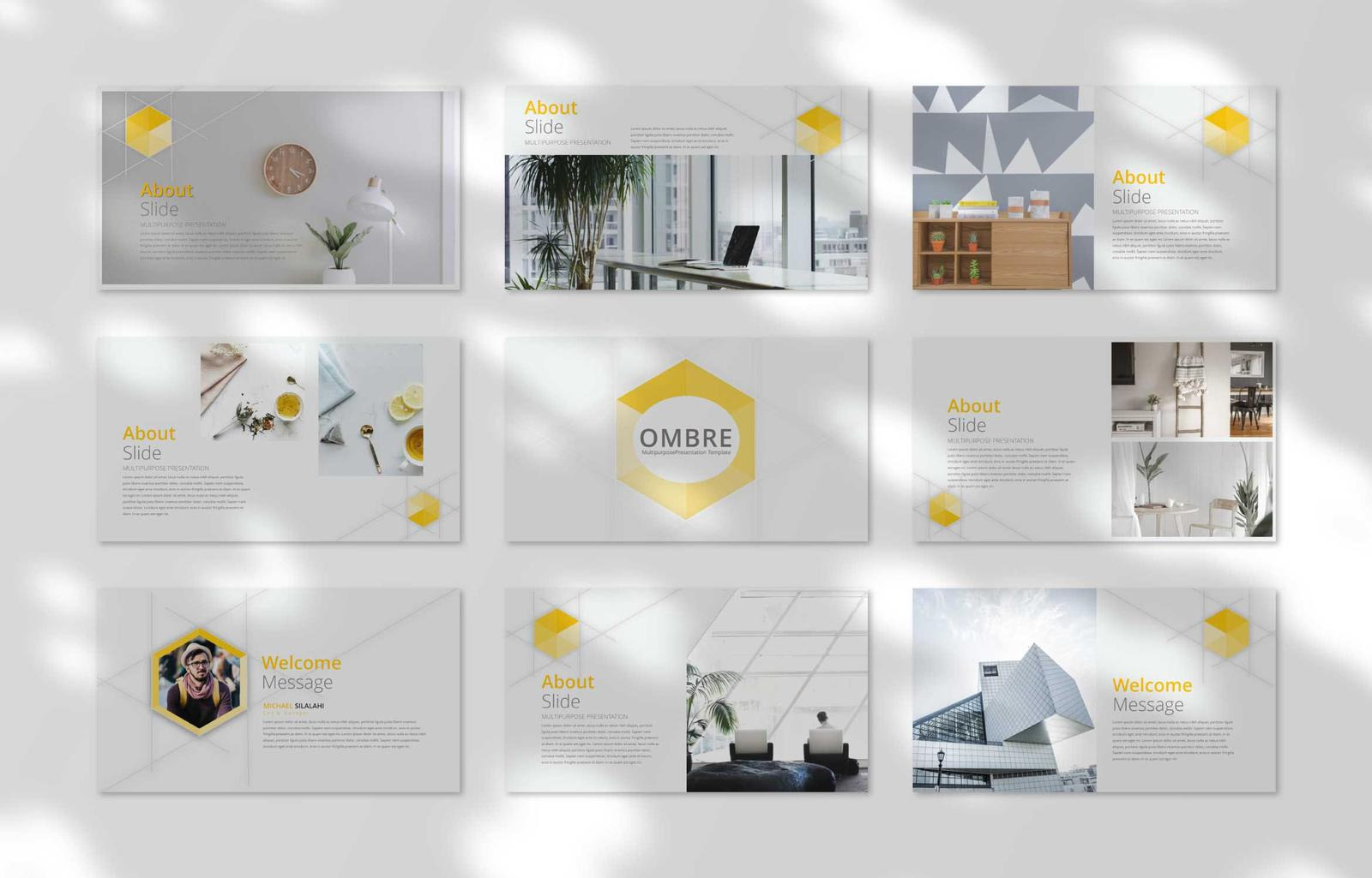 Ombre PowerPoint Presentation Template - TemplateMonster