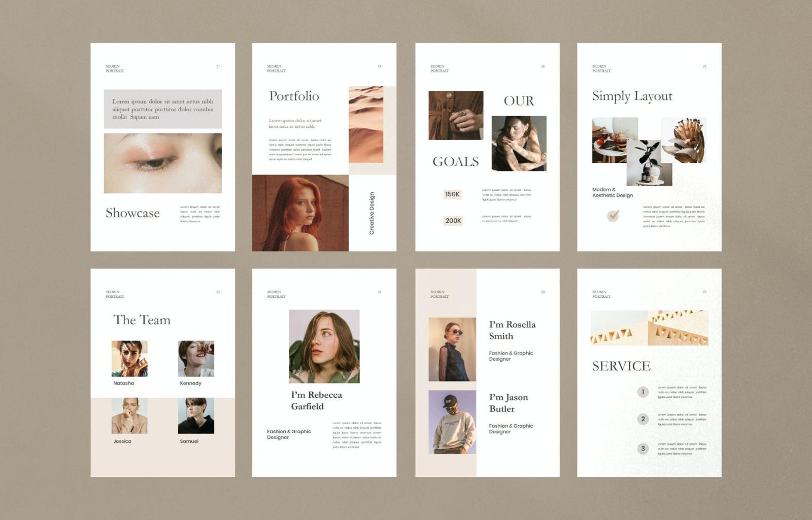 Seorin Portrait PowerPoint Presentation Templates