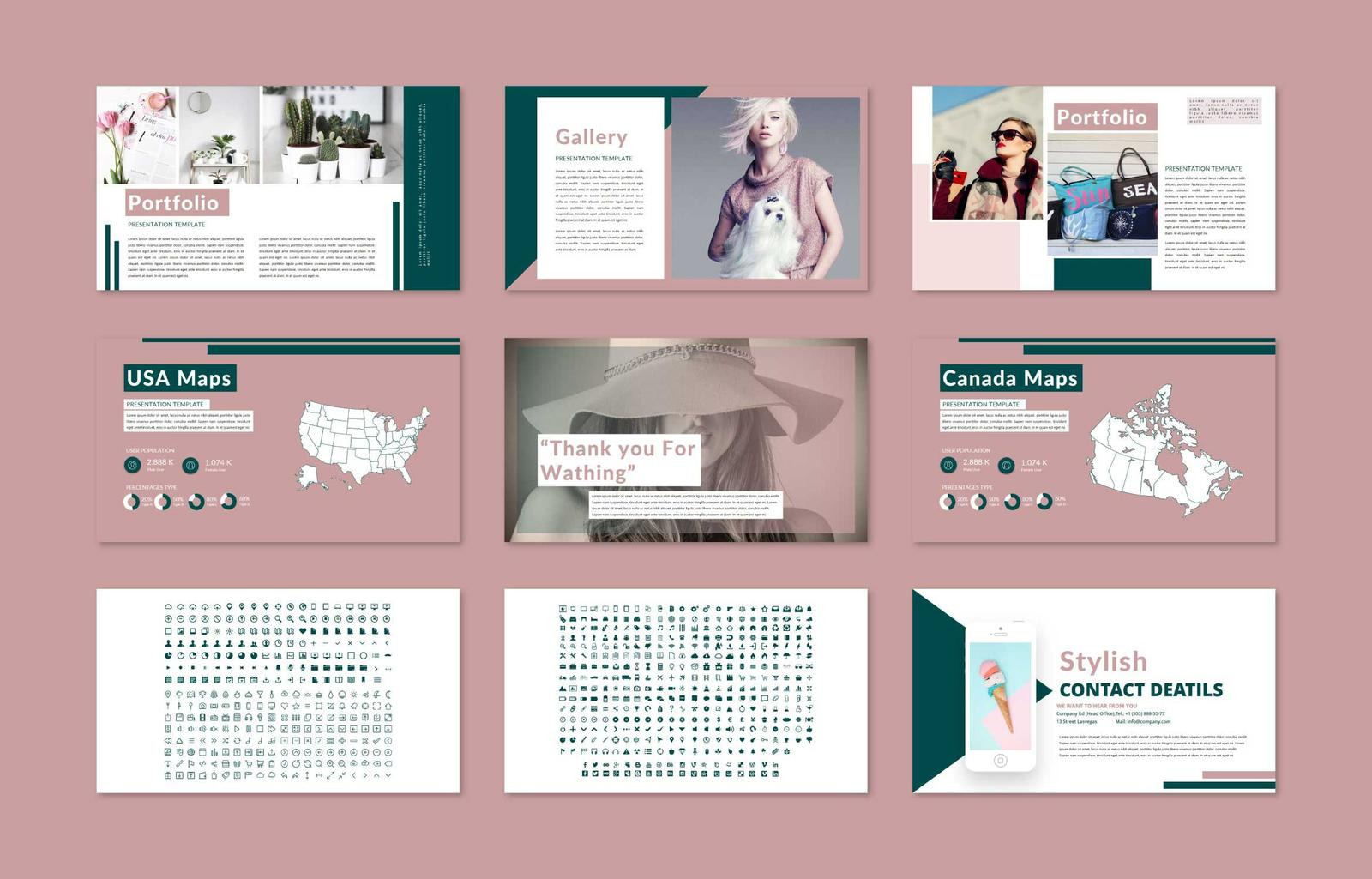 Stylish Multipurpose PowerPoint Template - TemplateMonster