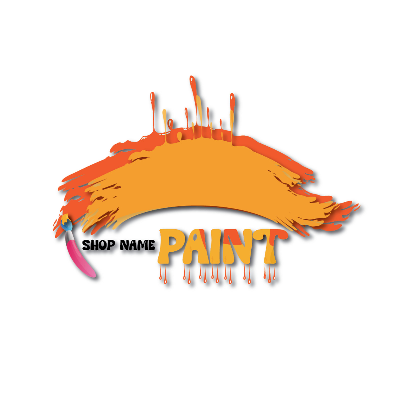 Shop Paint Logo Template For Paint Shop - TemplateMonster