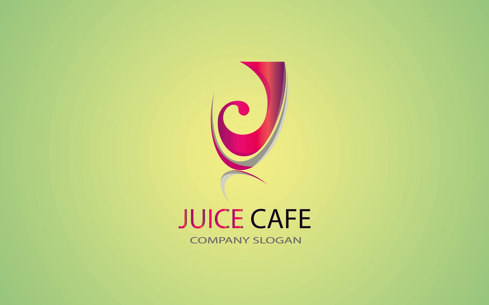 Juice Cafe For All Juice Business Logo template