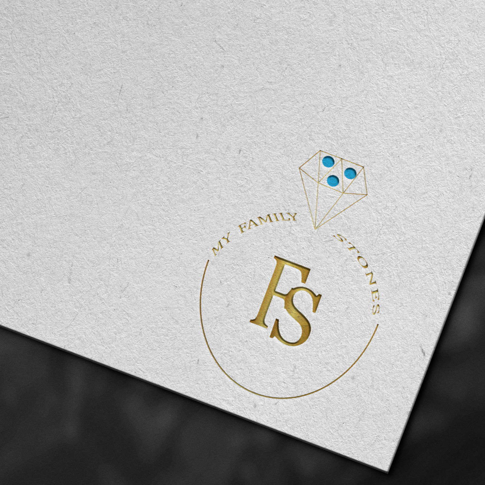 FS Golden Logo for Jewelry and Precious Stones