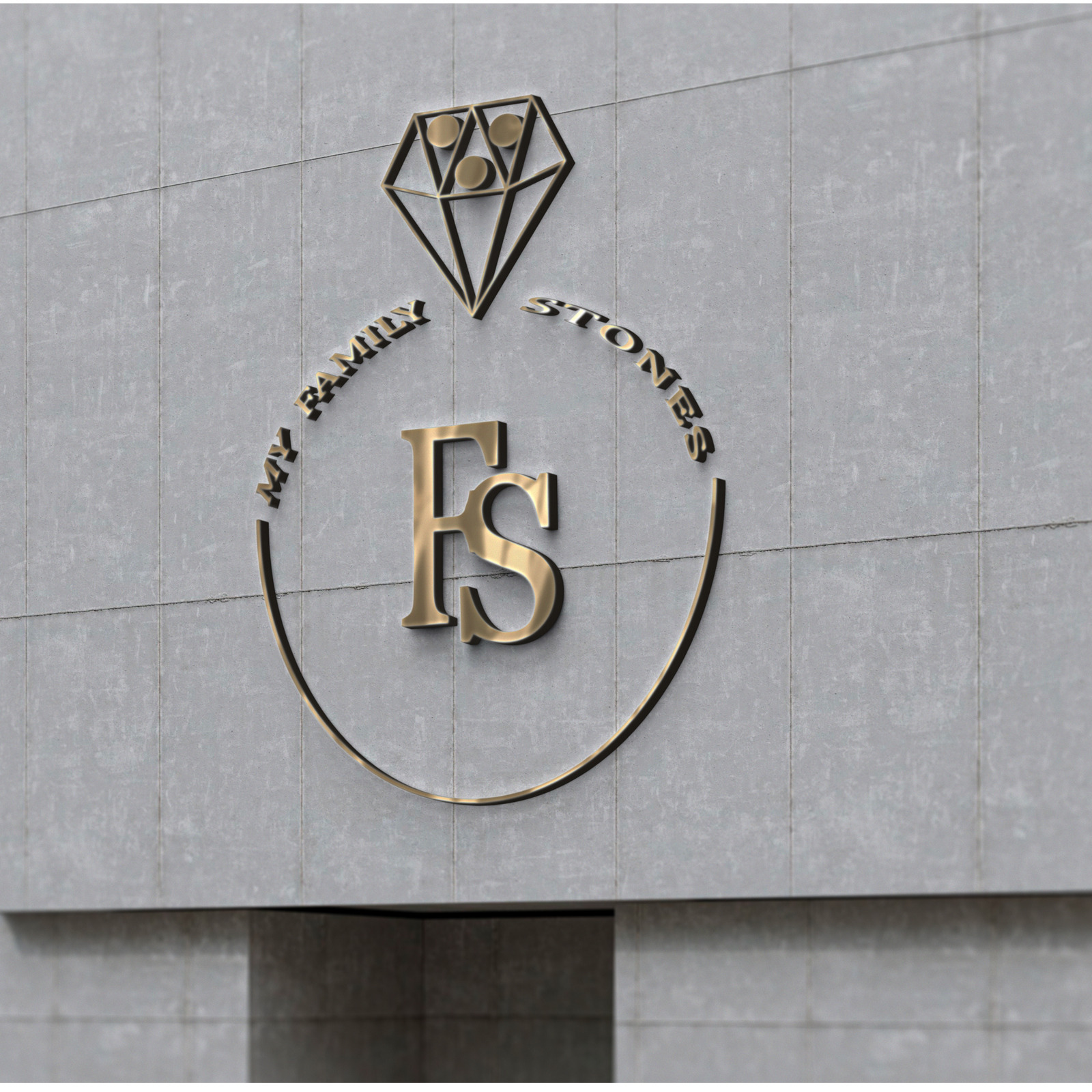 FS Golden Logo for Jewelry and Precious Stones