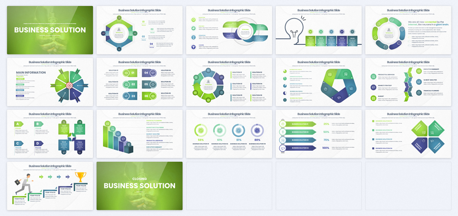 Business Solution PPT - PowerPoint Infographics Slides