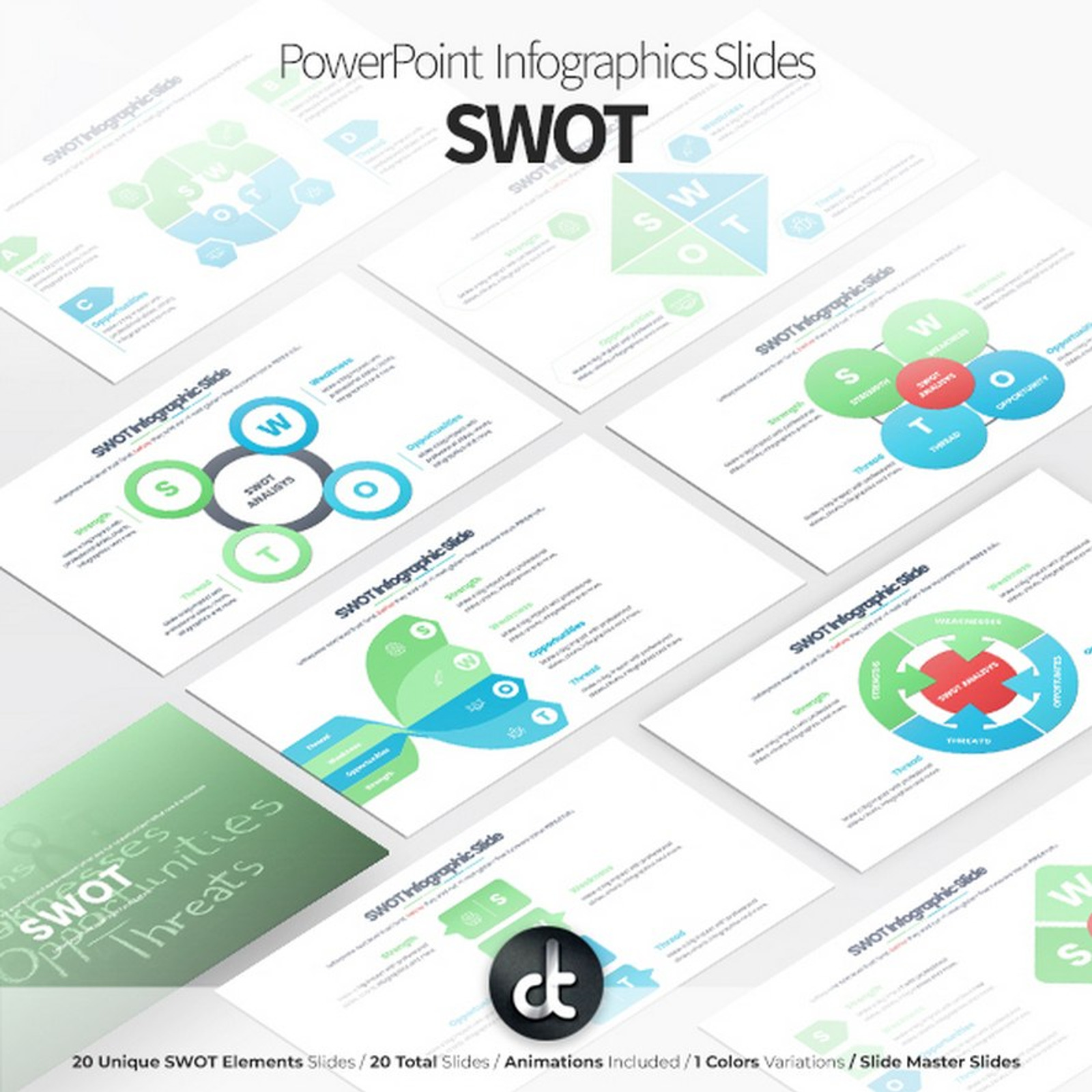 BEST SWOT - PowerPoint Infographics Slides - TemplateMonster