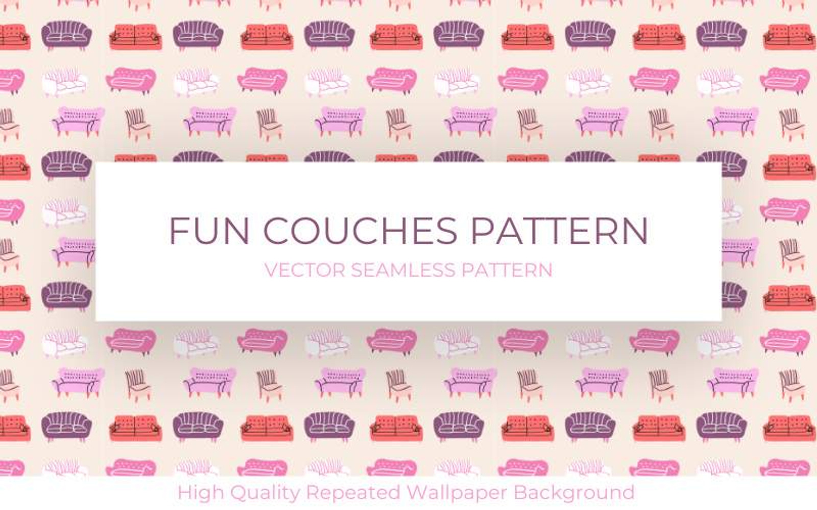 Colourful Couches Seamless Pattern #426423 - TemplateMonster