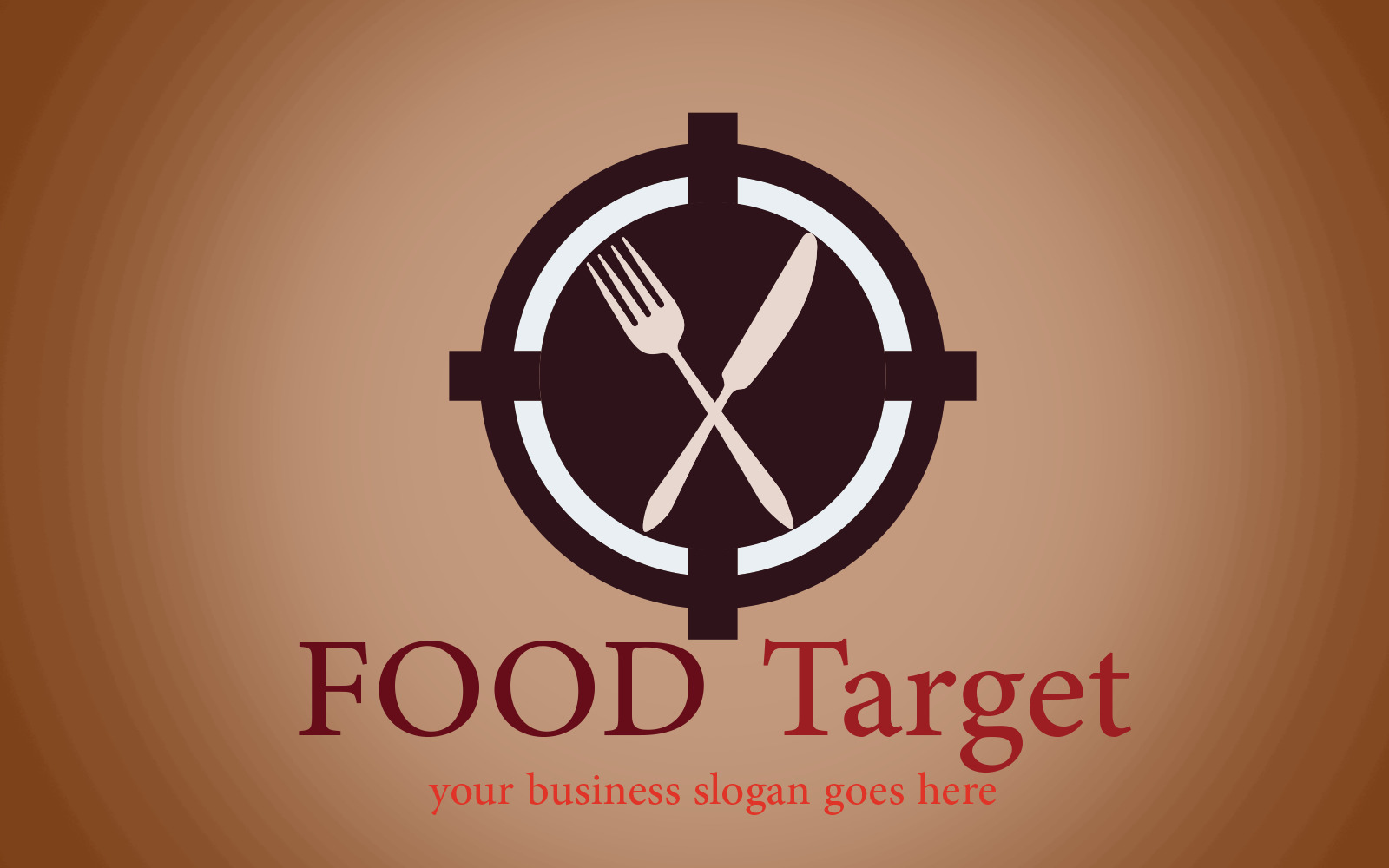 Food Target Restaurant Logo Template - TemplateMonster