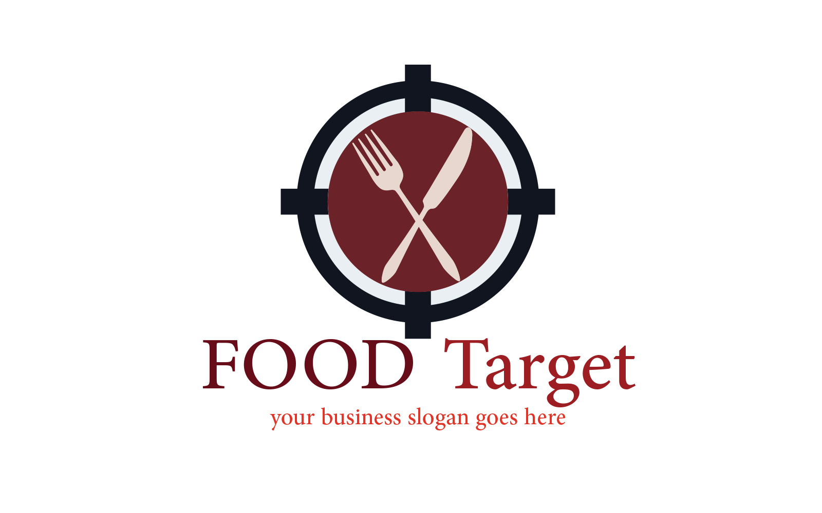 Food Target Restaurant Logo Template - TemplateMonster