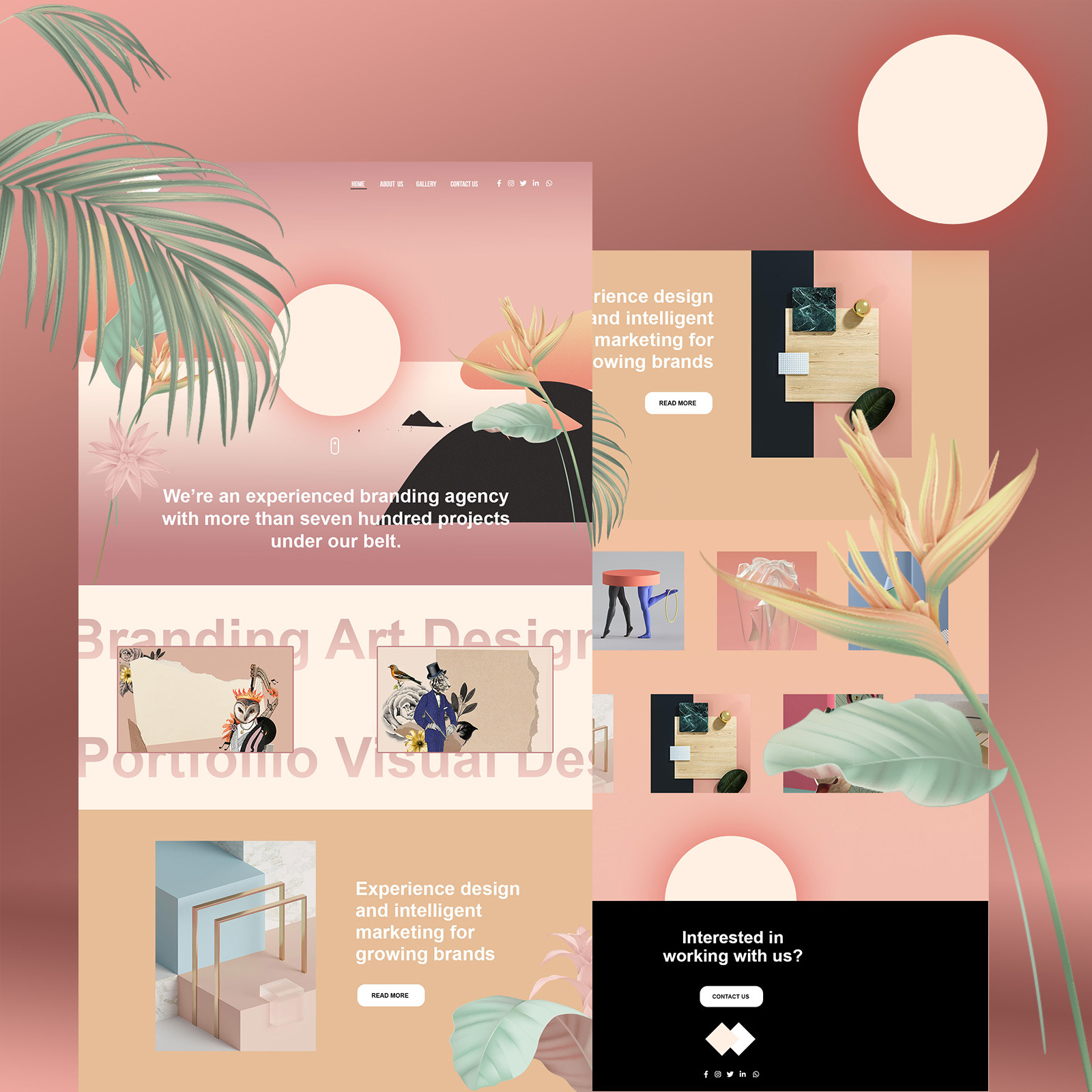 Informative Visual Art Fresh Design PSD Template