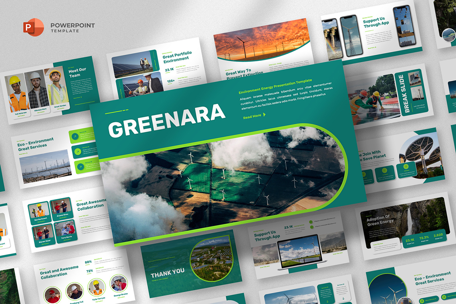 Greenara - Plantilla de PowerPoint para el medio ambiente