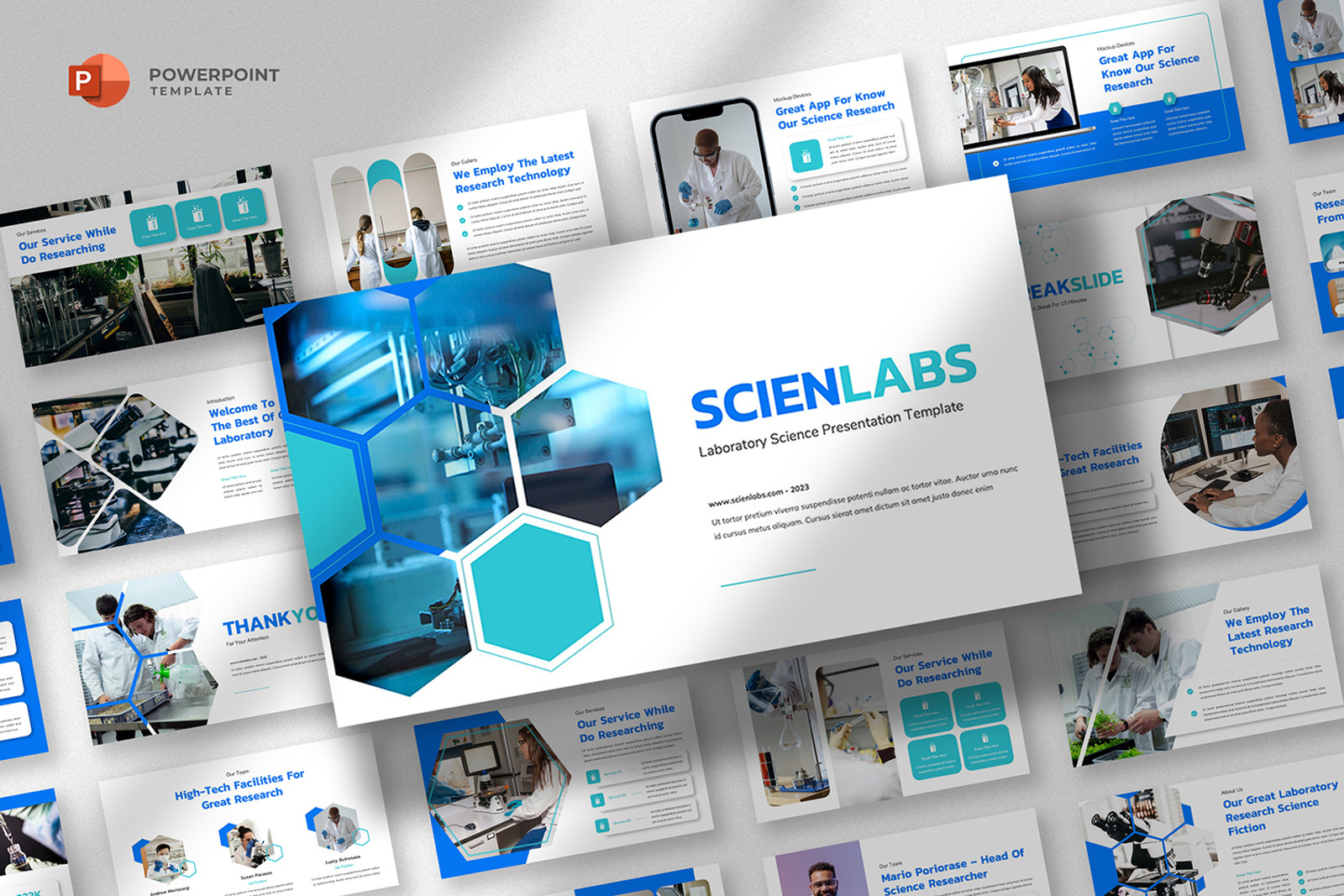 Science and Laboratory Powerpoint Template - TemplateMonster