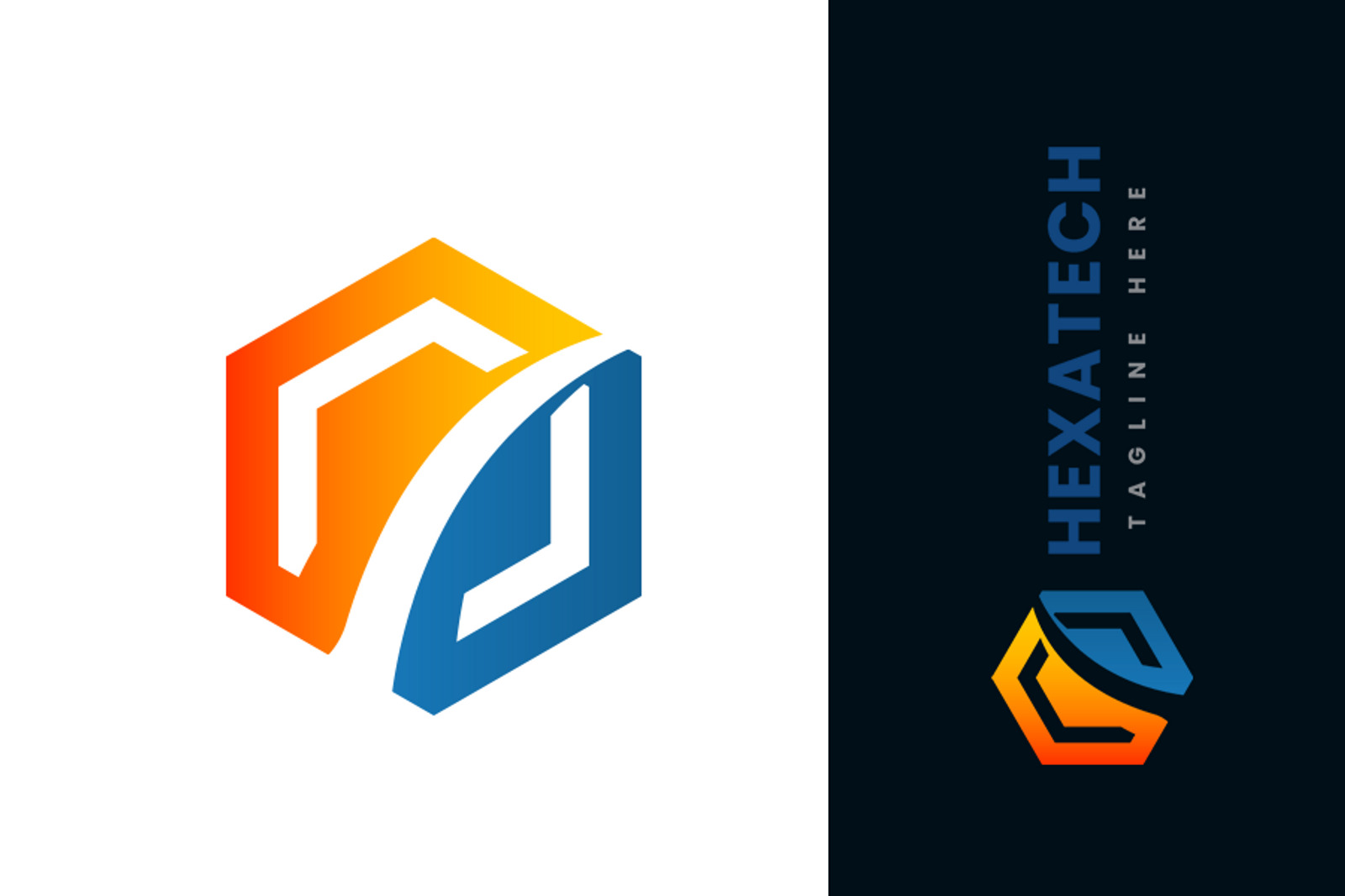 Hexagon Technology App Logo Logo Template - TemplateMonster