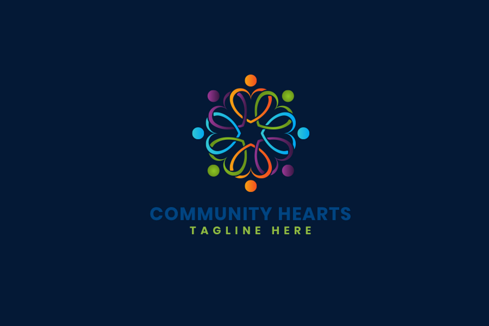 People Hearts Logo Logo Template #164627 - TemplateMonster