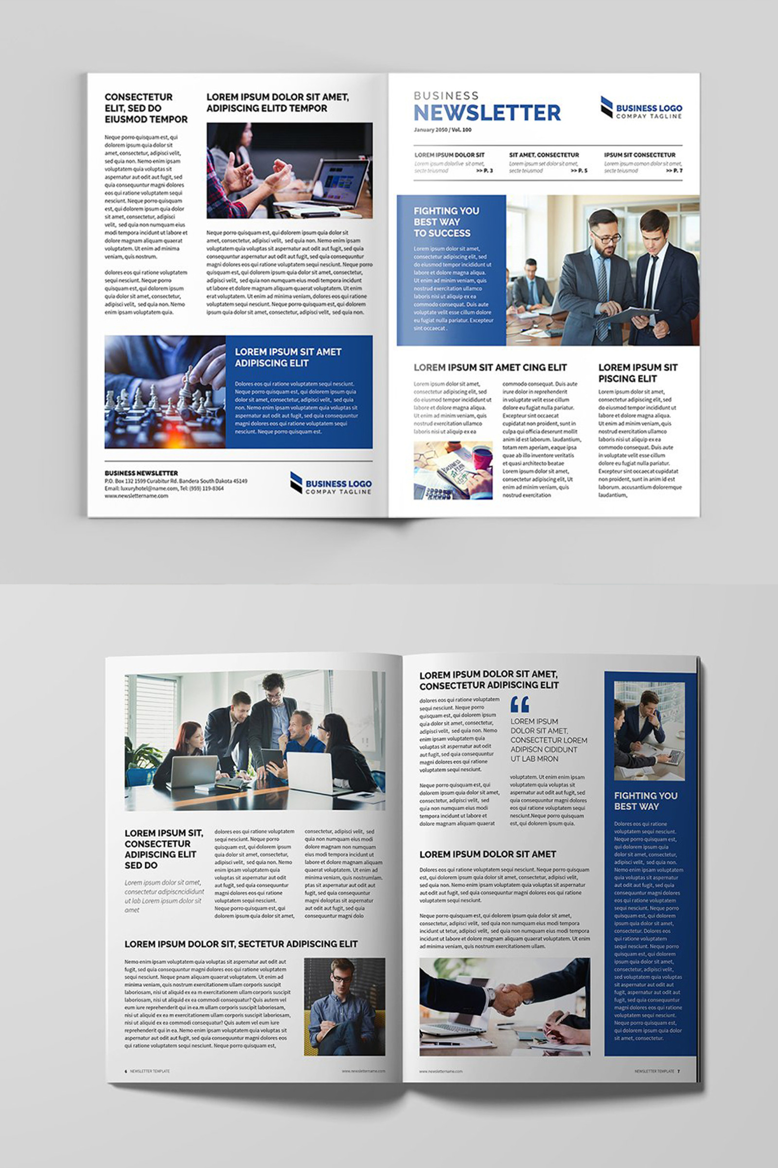 Business Newsletter Template #325369 - TemplateMonster