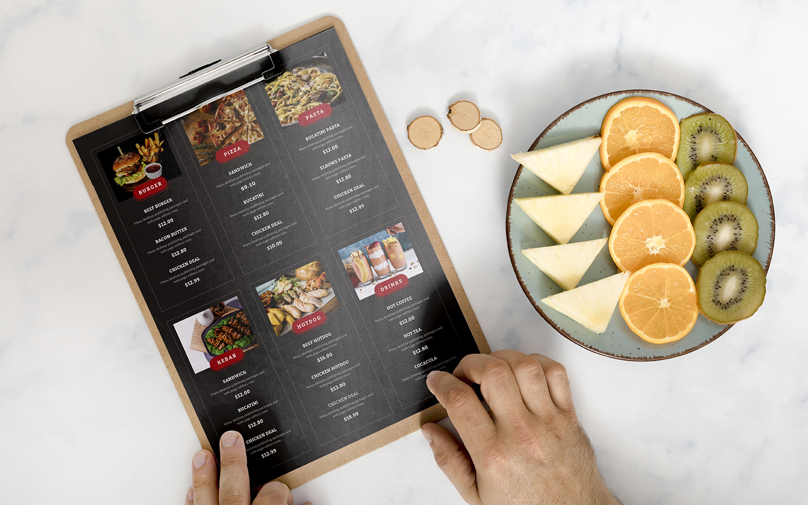 Simple Food Menu Flyer Design #218920 - TemplateMonster