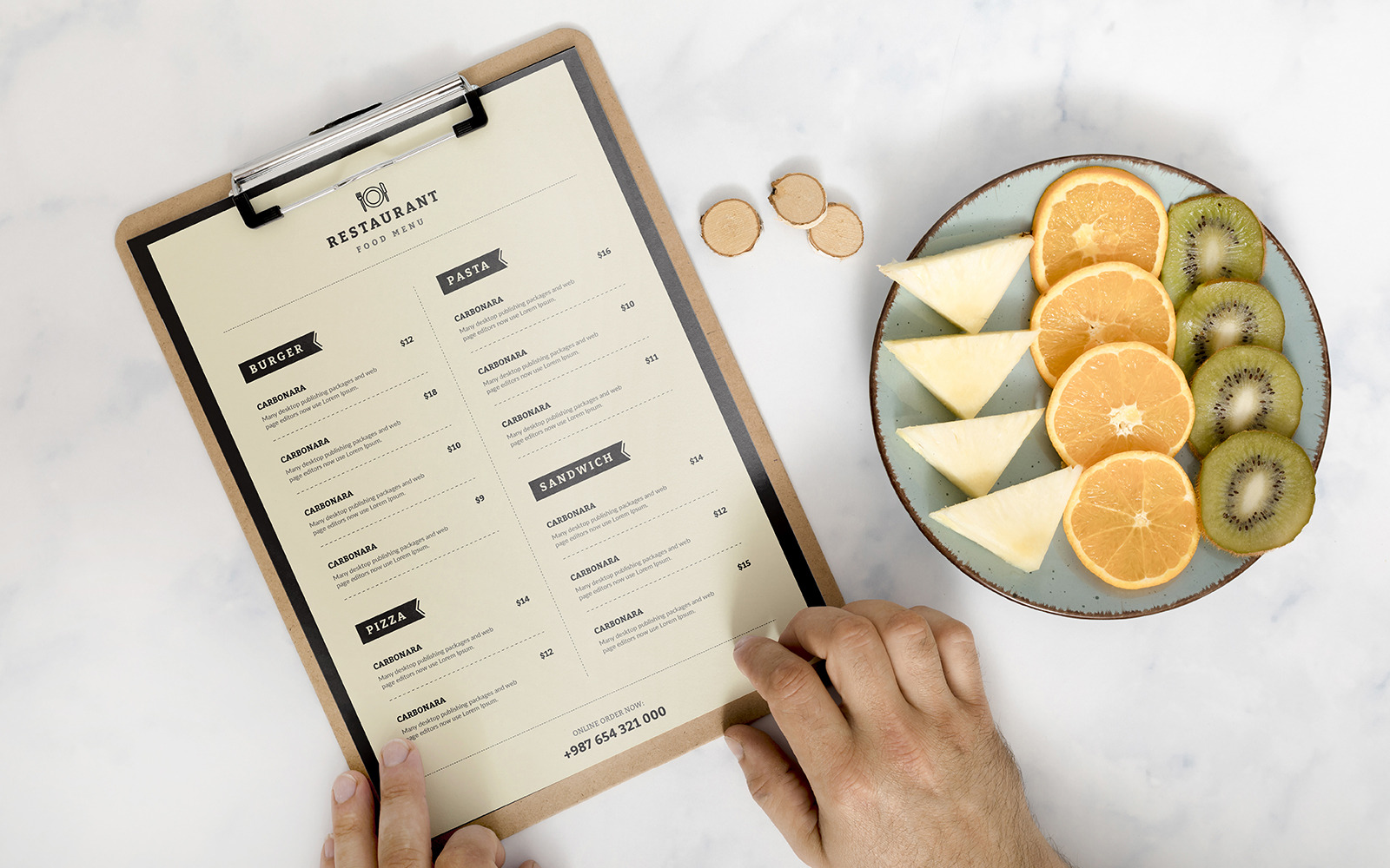 Minimalist Food Menu Design #218919 - TemplateMonster