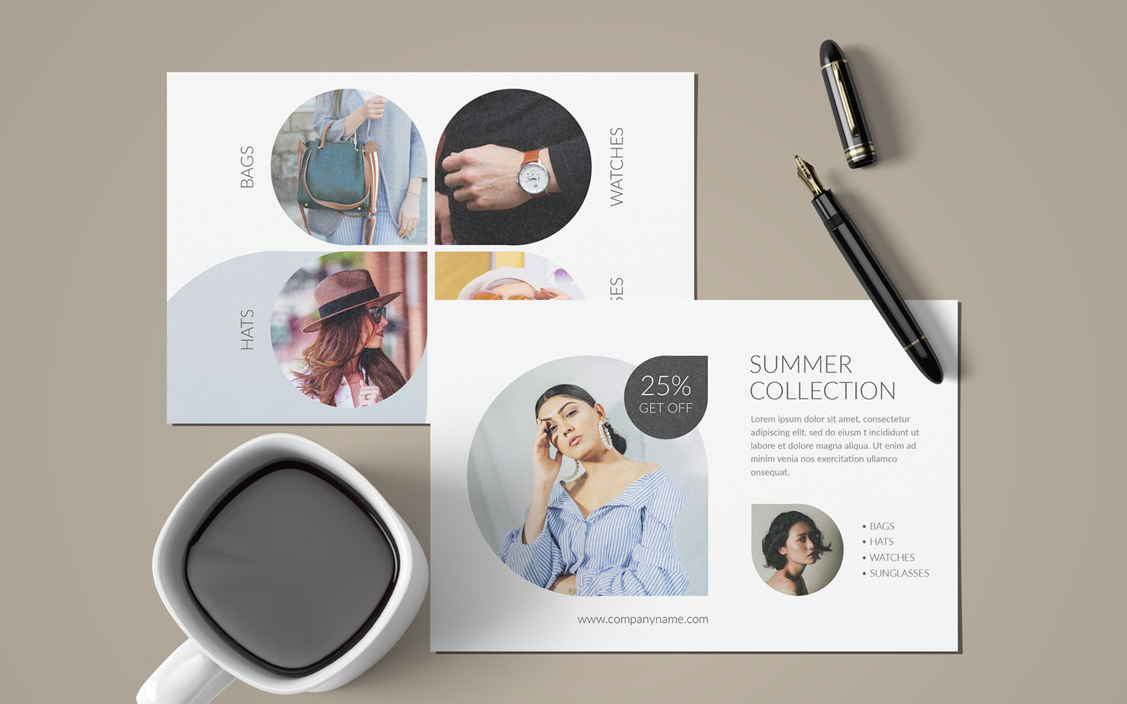 Minimalist Fashion Postcard #221160 - TemplateMonster