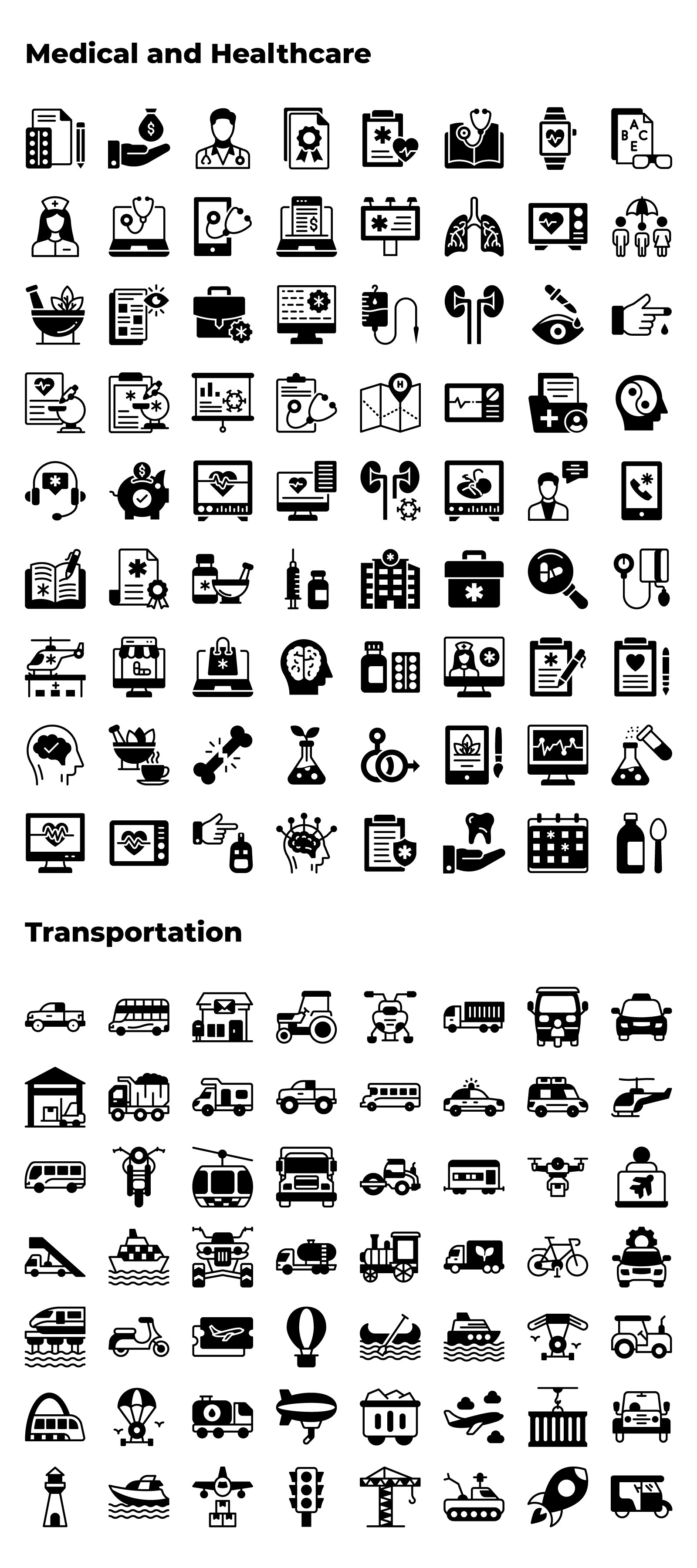 750+ Bundle of colored vector line icons - TemplateMonster