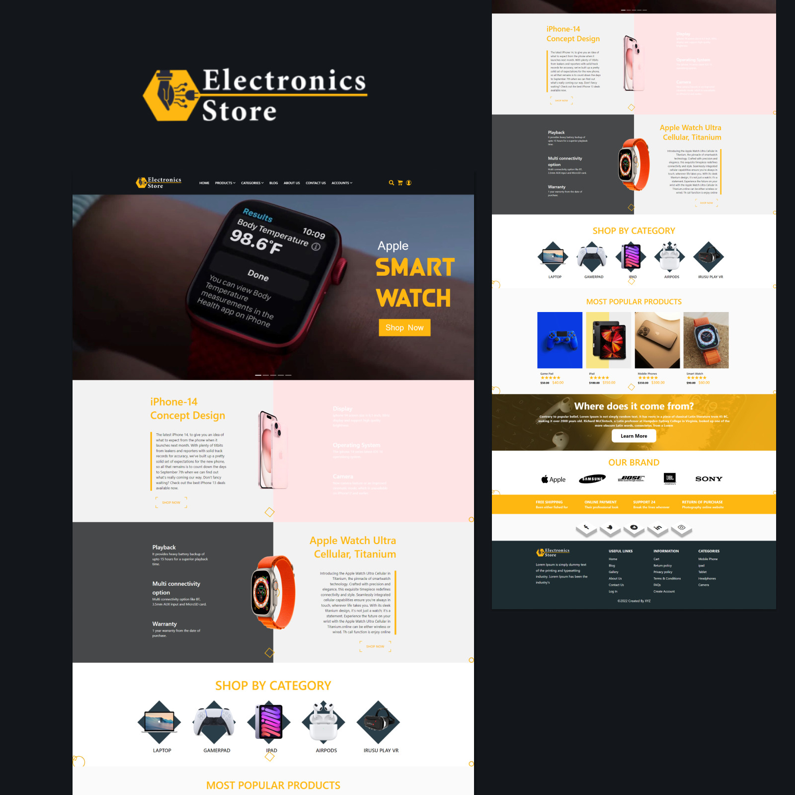 Electronics Store HTML5 Responsive Template - TemplateMonster