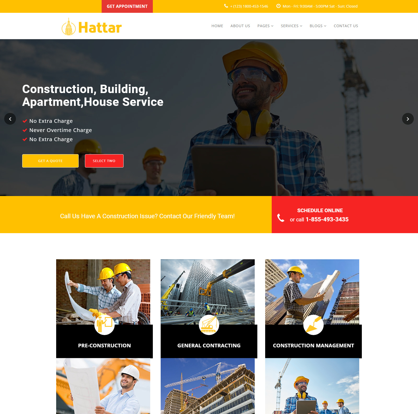 Hatar Construction Building || Responsive HTML 5 Website template