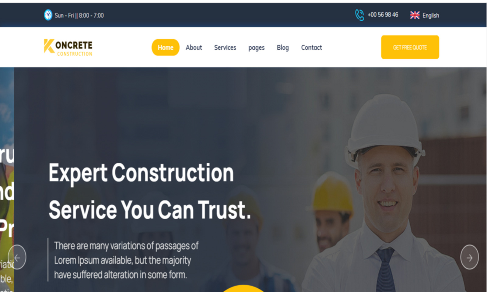 Koncrete | Construction & Building Template