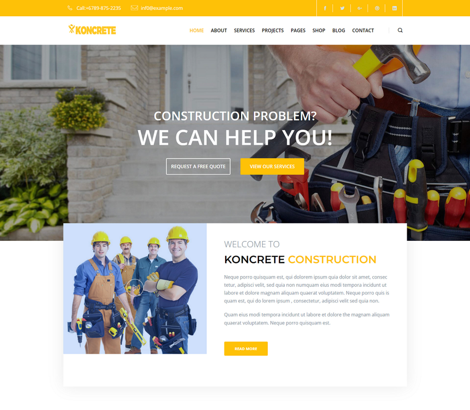 Koncrete - Construction & Building HTML5 Template