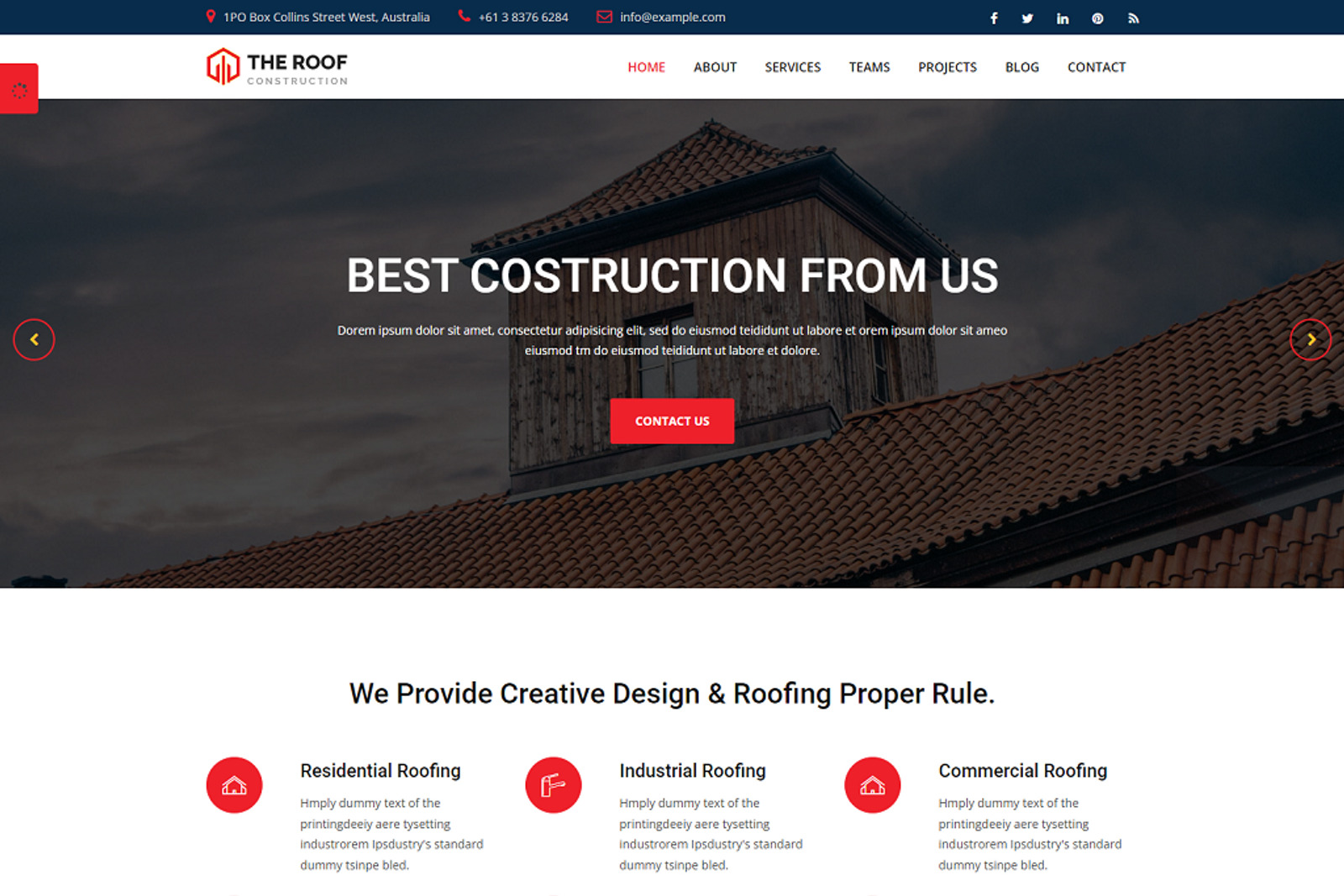 Home Roofer | Roofing Company Services & Construction Html Website template