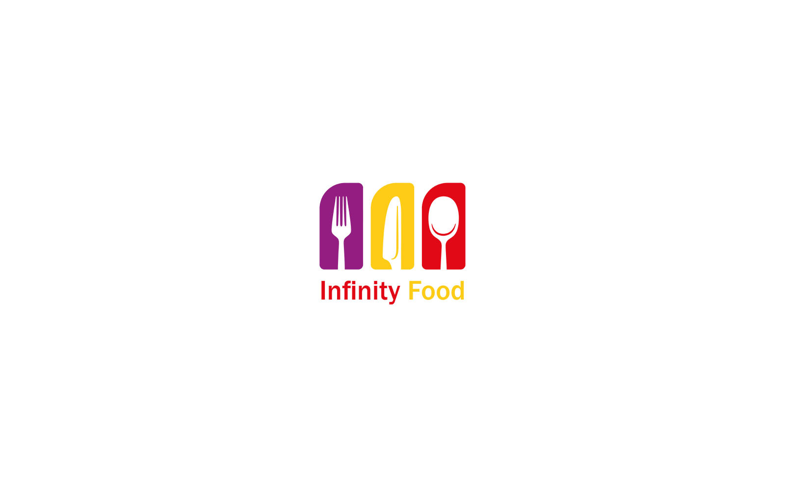 Infinity Food Restaurant Logo Vector Design Modern Template Graphic ...