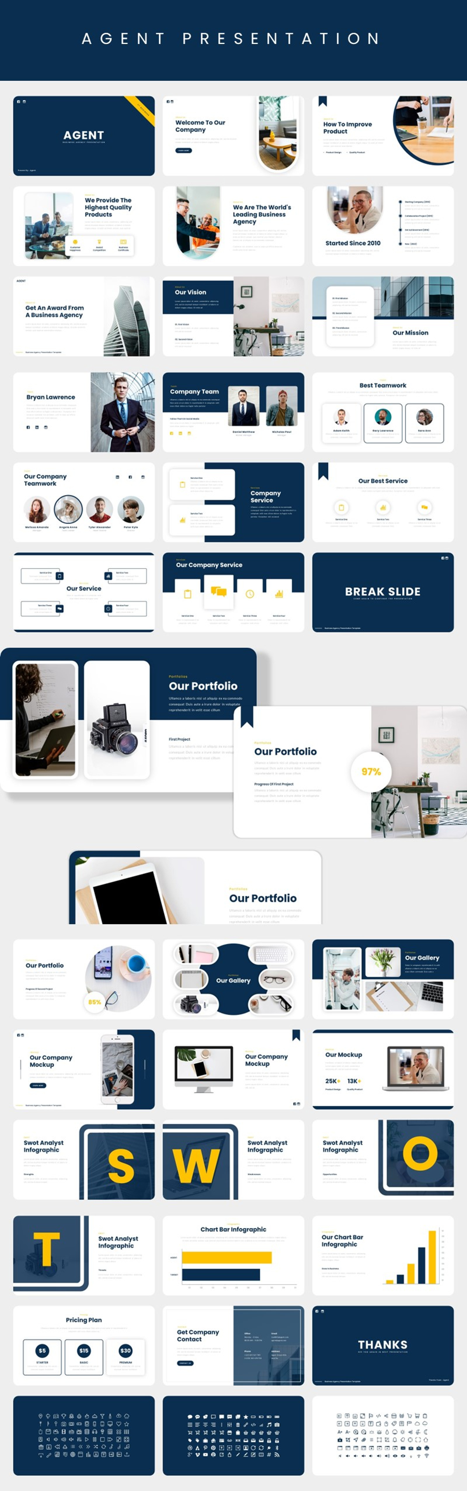 Agent - Business Agensy PowerPoint Template - TemplateMonster