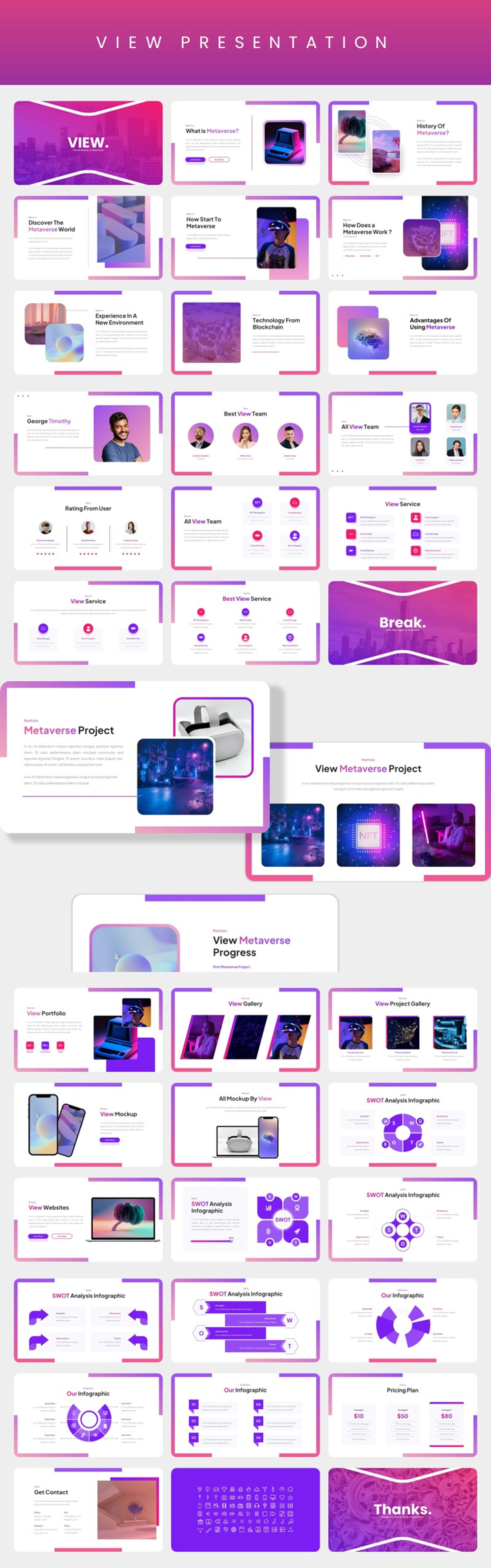 View - Virtual Reality & Metaverse PowerPoint Template