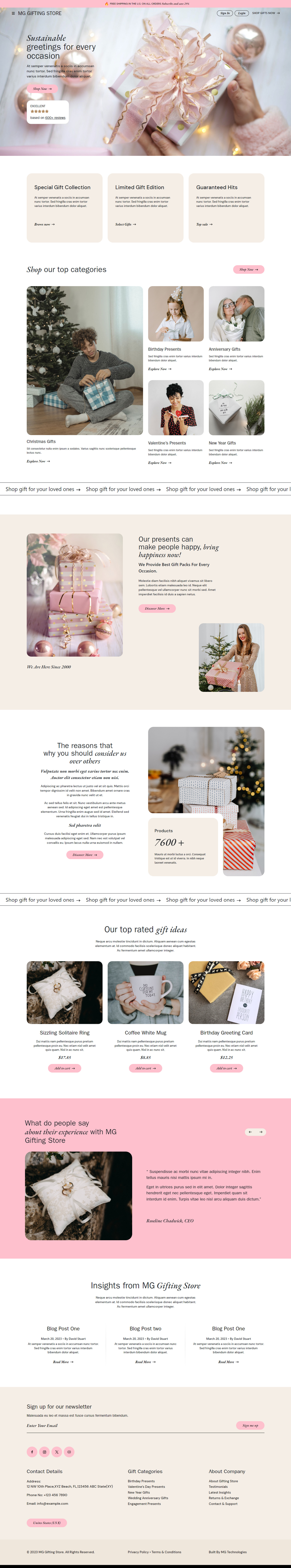 MG Gifting Store - eCommerce HTML Bootstrap Website Template