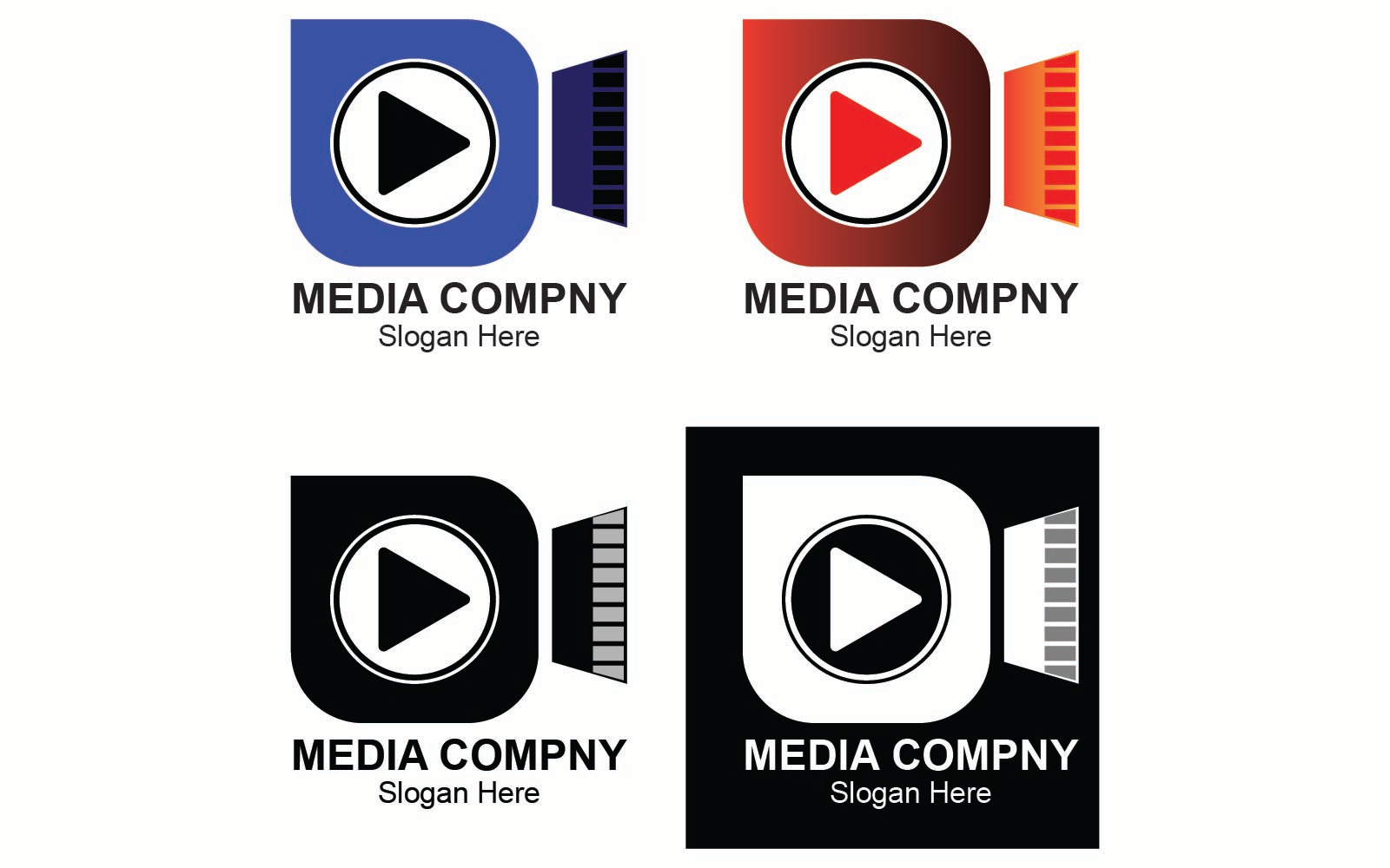 Media Company Logo Template #376731 - TemplateMonster