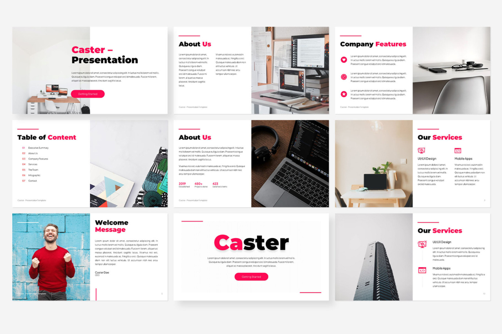Caster Google Slides Template #297719 - TemplateMonster