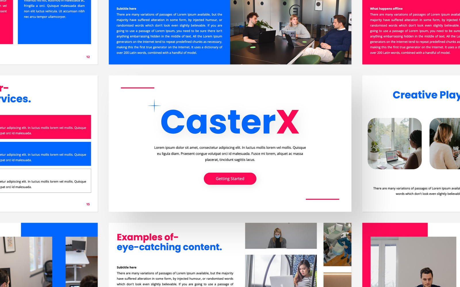 CasterX Google Slides Template #297719 - TemplateMonster