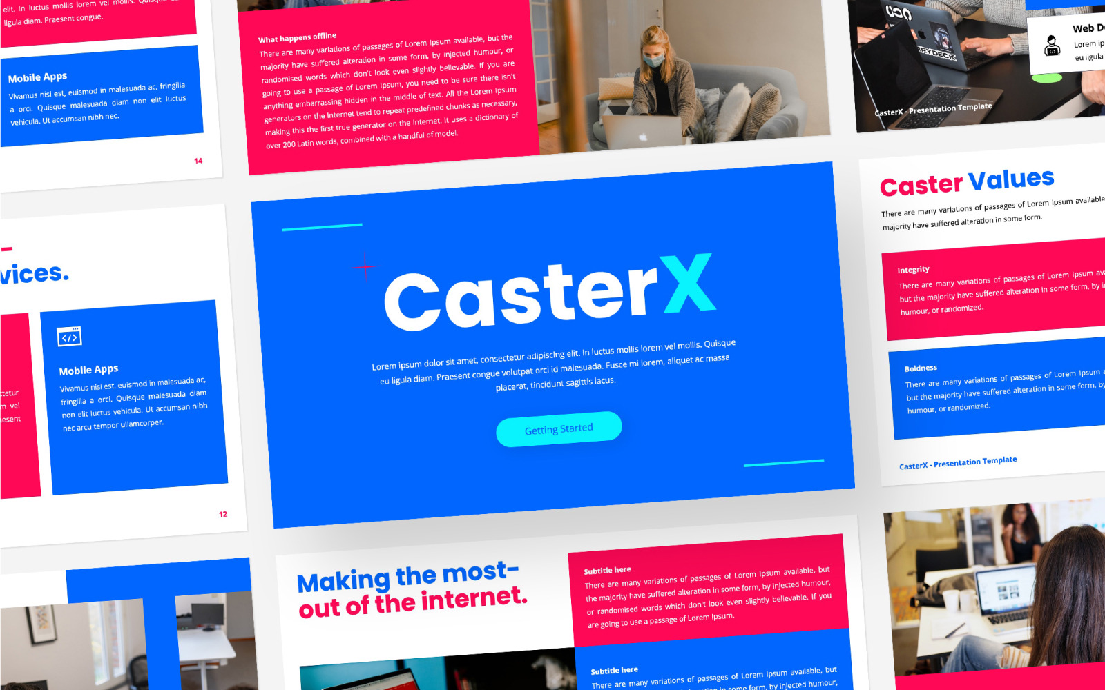 CasterX Google Slides Template #297719 - TemplateMonster