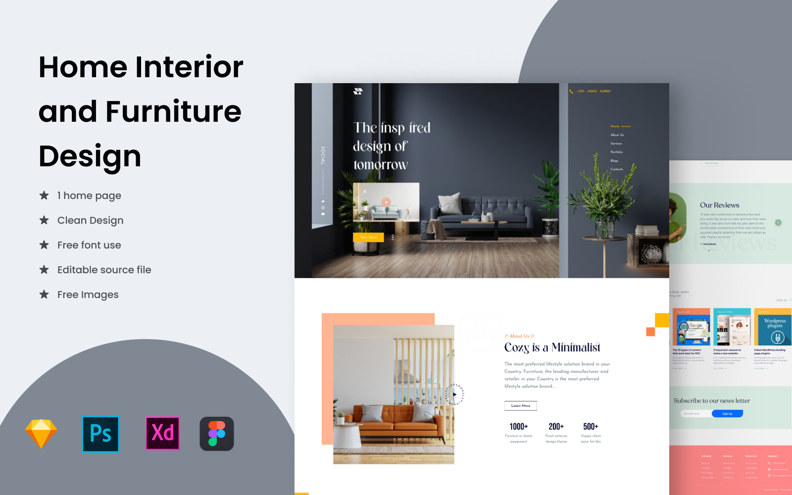 Designology - Interior Website and Furniture Template