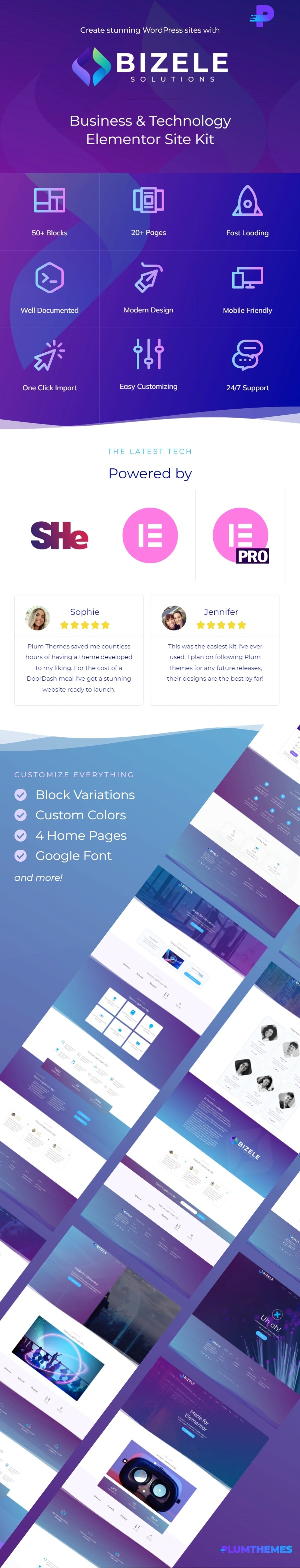 Bizele - Business Technology Site Kit for Elementor Pro