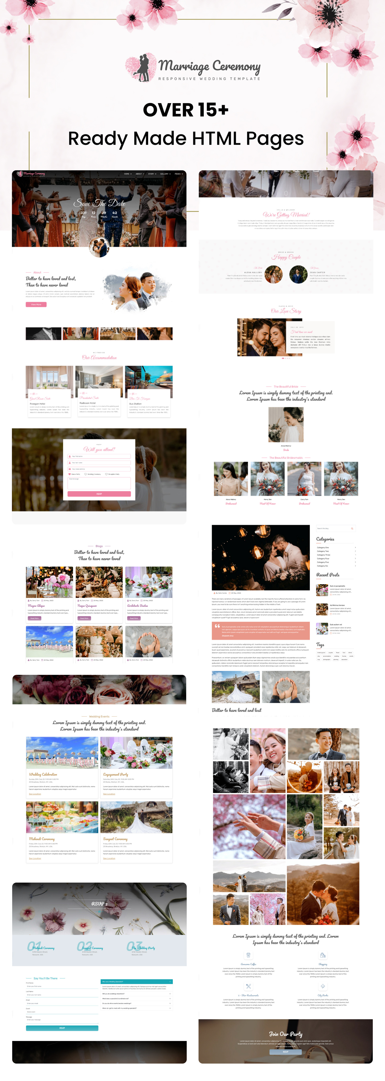 Marriage Ceremony HTML Responsive Wedding Template