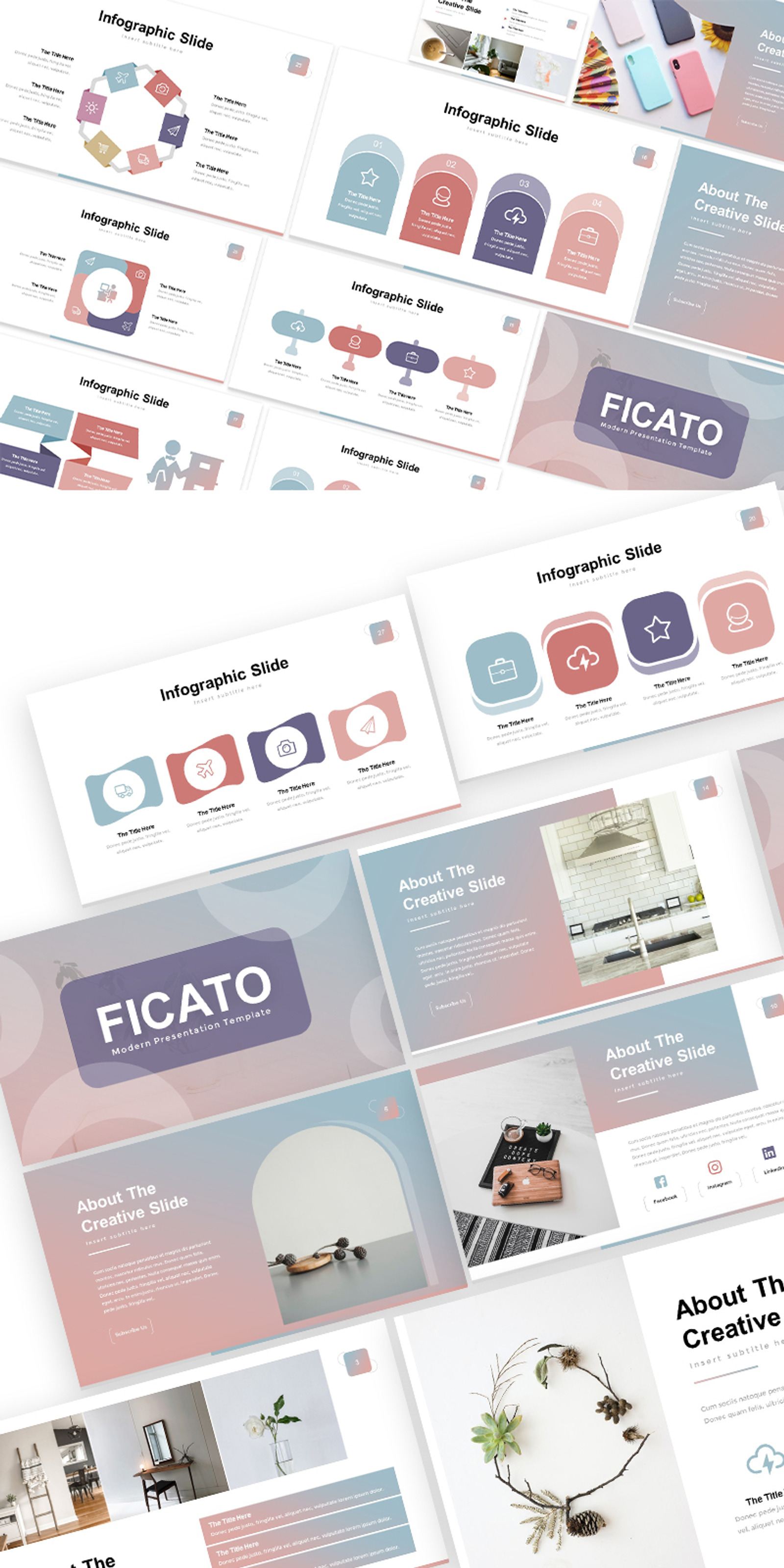 Ficato Modern Google Slides Template - TemplateMonster