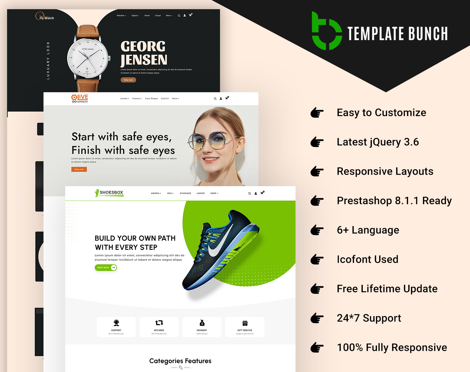 Fly - Watch and Goggles with Shoes - Responsive Prestashop Theme for ...