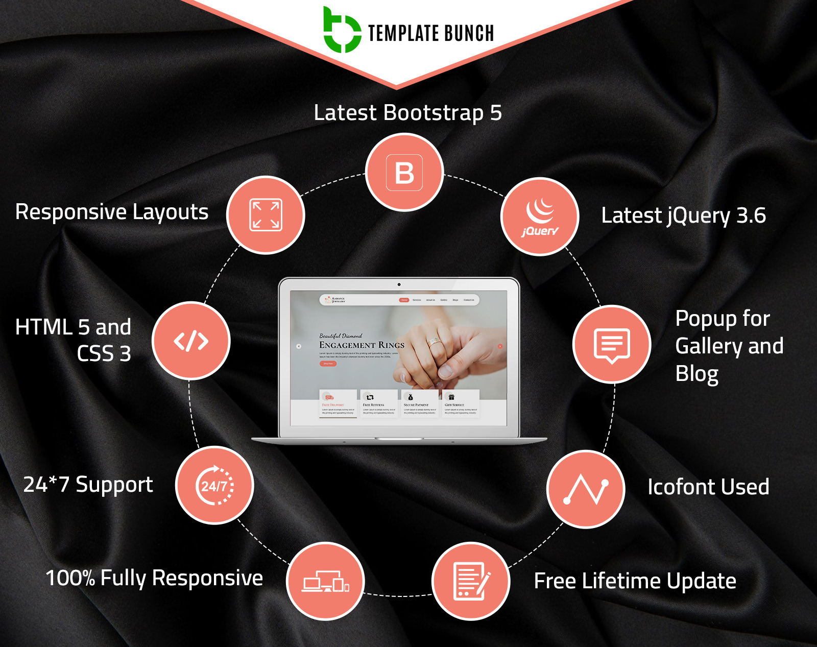 Radiance Jewellery - Jewellery Shop HTML5 Website Template