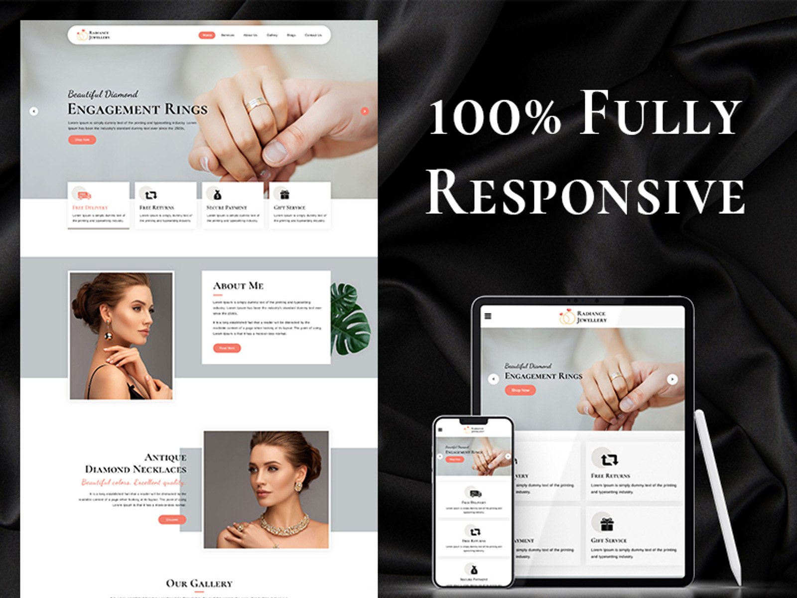 Radiance Jewellery - Jewellery Shop HTML5 Website Template