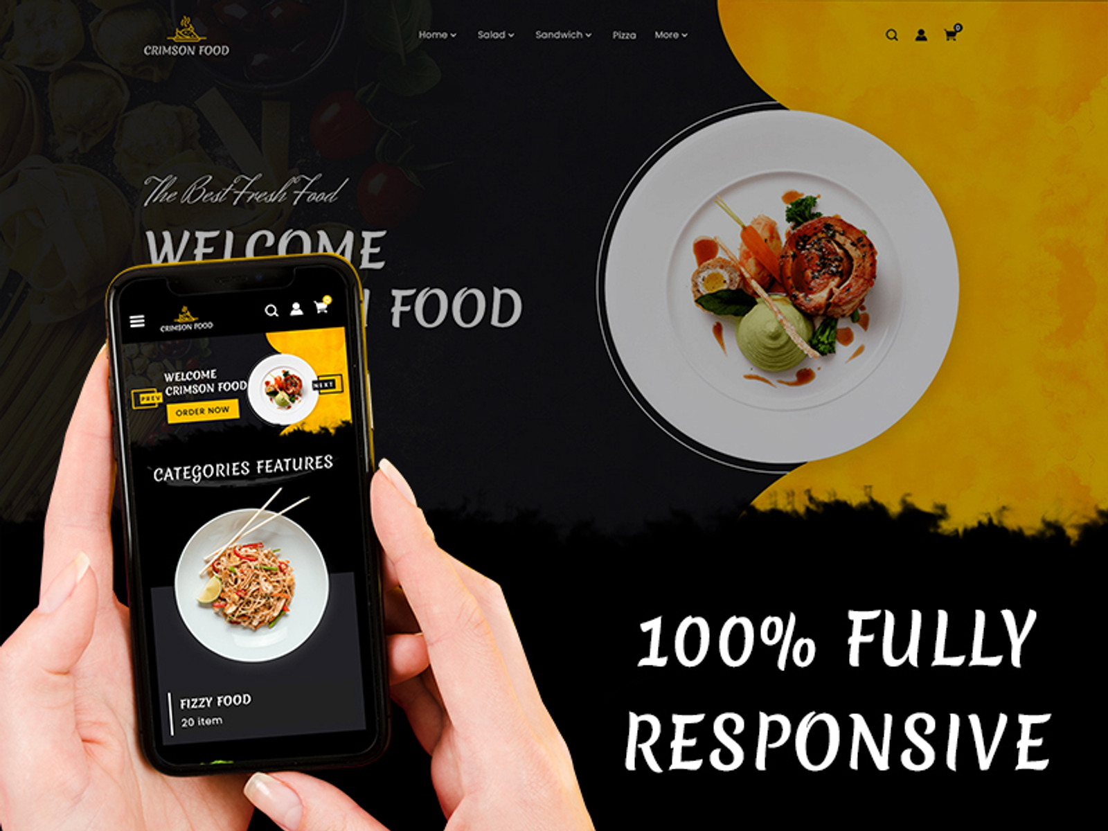 Crimson Food - Responsive OpenCart Theme for eCommerce