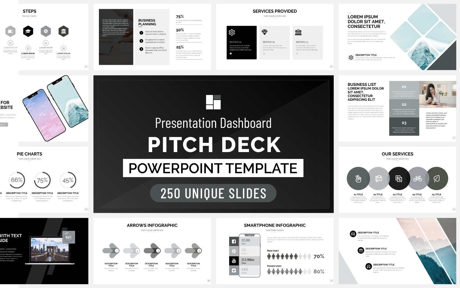 Pitch Deck - Presentation Dashboard #266713 - TemplateMonster